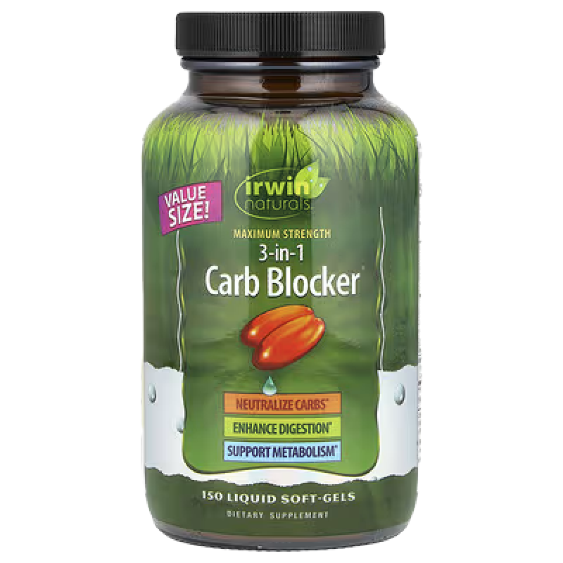 Irwin Naturals - 3-in-1 Carb Blocker - 150 Soft-gels | Akron Nutrition ...