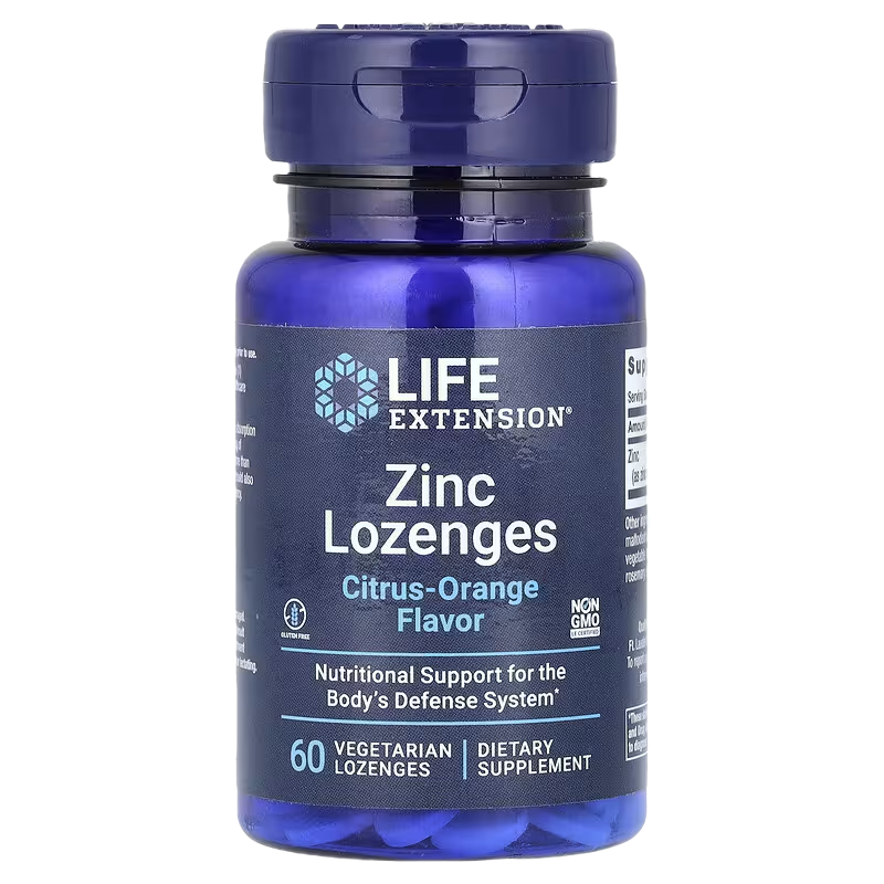 Life Extension - Enhanced Zinc Lozenges (Citrus Flavor) - 60 capsules ...