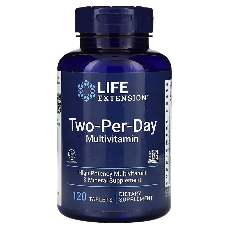Life Extension Two-Per-Day High Potency Multivitamin & Mineral ...