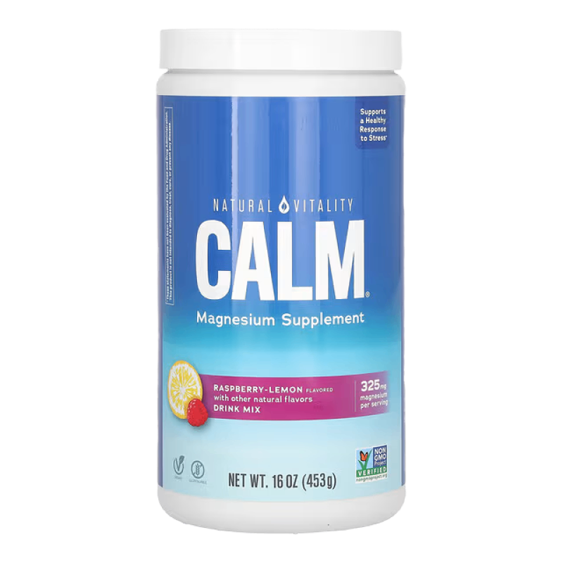 Natural Vitality - CALM Magnesium Supplement (Raspberry Lemon) - 16 oz ...
