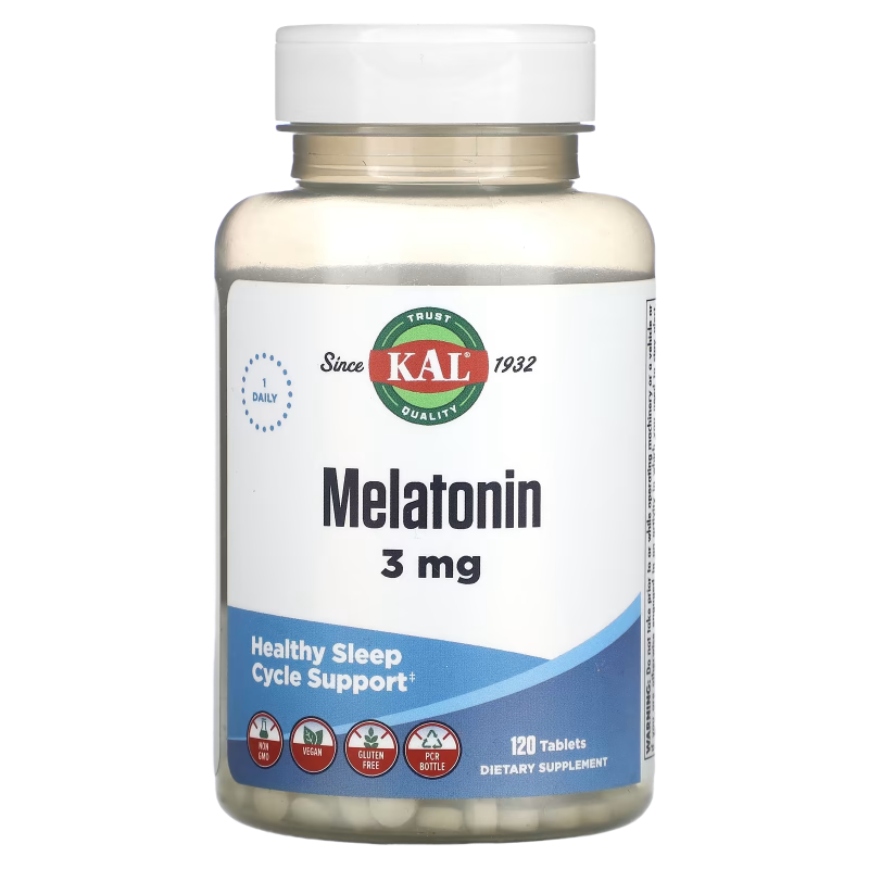 KAL - Melatonin 3mg - 120 Tablets | Akron Nutrition Center