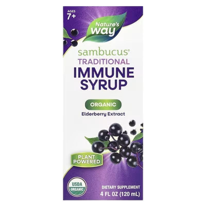 Nature’s Way - Sambucus Traditional immune Syrup Extract (Elderberry) 4 ...