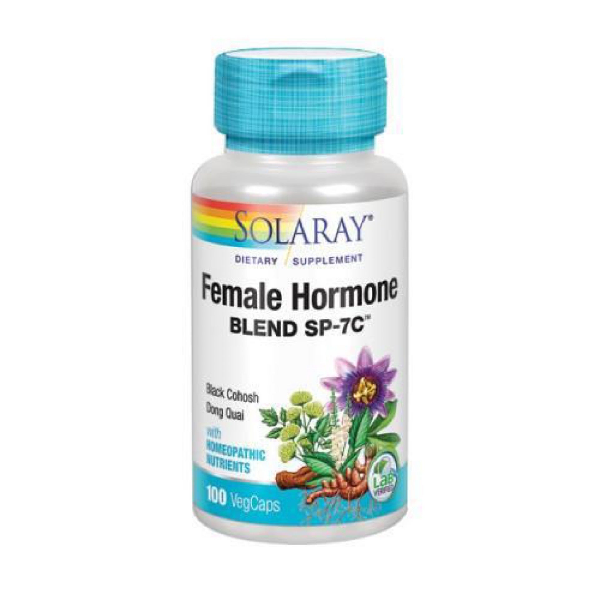 Solaray Female Hormone Blend Sp-7C | W/ Black Cohosh Quai Flower | 100 ...